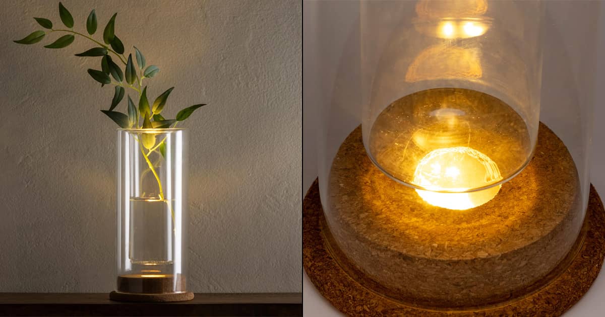 LED-Illuminated Glass Flower Vase | The Green Head