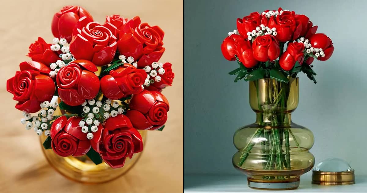 LEGO Bouquet of Long Stemmed Red Roses - 822 Pieces | The Green Head