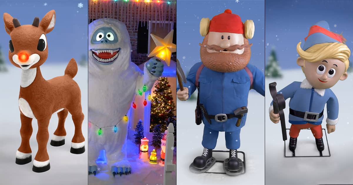 Life-Sized Rudolph the Red-Nosed Reindeer Animatronic Statues | The ...