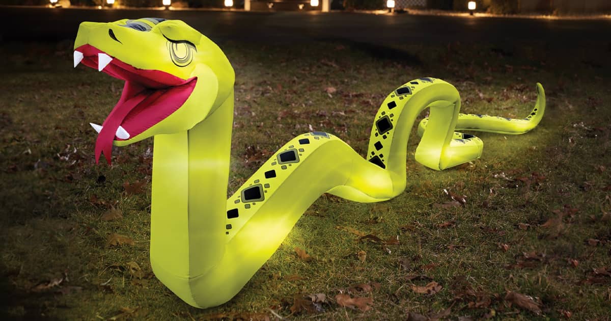 Massive 20 Foot Inflatable Slithering Snake | The Green Head