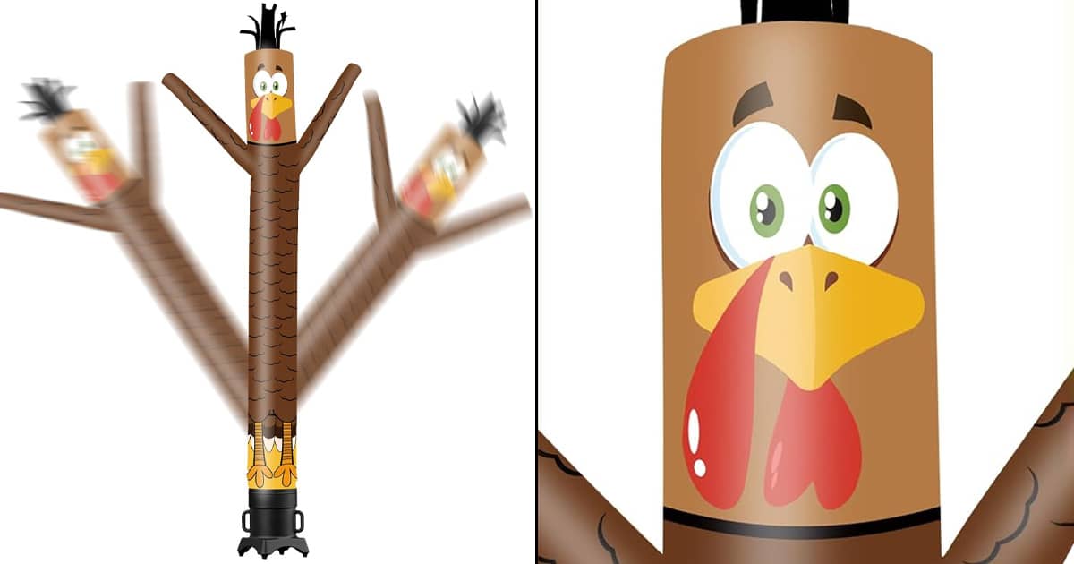 Massive 20-Ft Wacky Waving Inflatable Thanksgiving Turkey Tube Man ...
