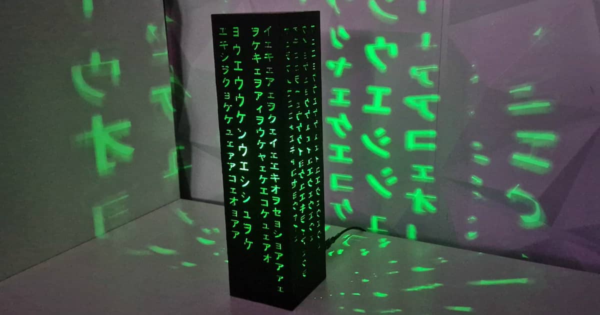 The Matrix Green Code Lamp | The Green Head