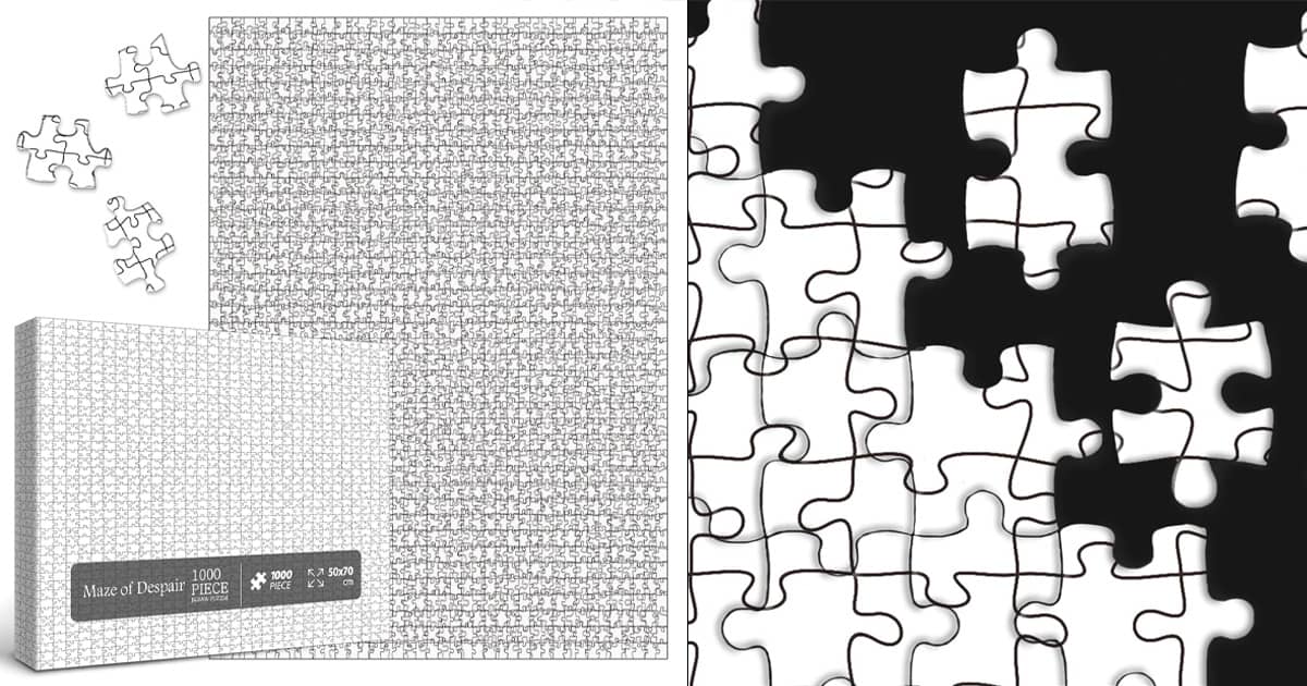 Maze Of Despair - Impossible White Jigsaw Puzzle - 1,000 Pieces | The ...