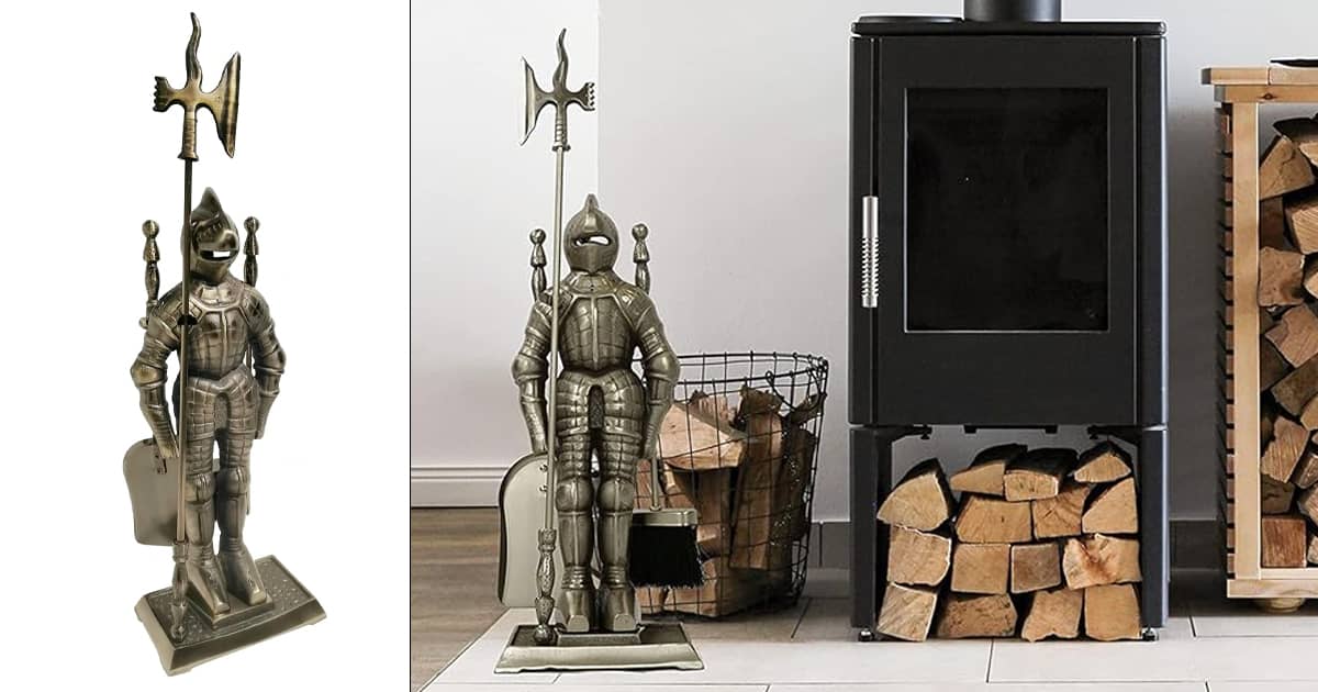 Medieval Knight Suit of Armor Fireplace Tool Set | The Green Head