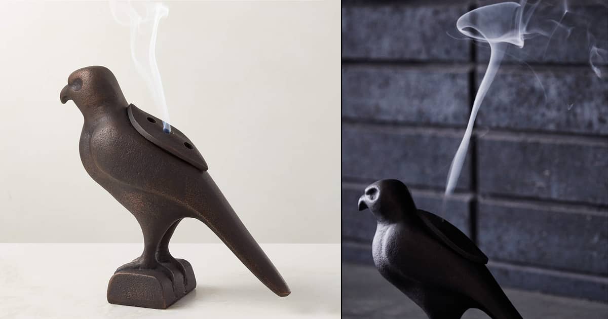 Metal Falcon Incense Burner | The Green Head