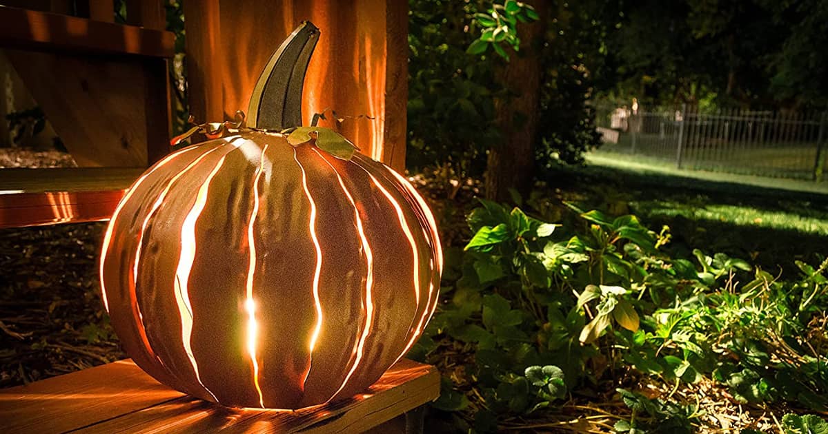 Metal Pumpkin Luminary | The Green Head