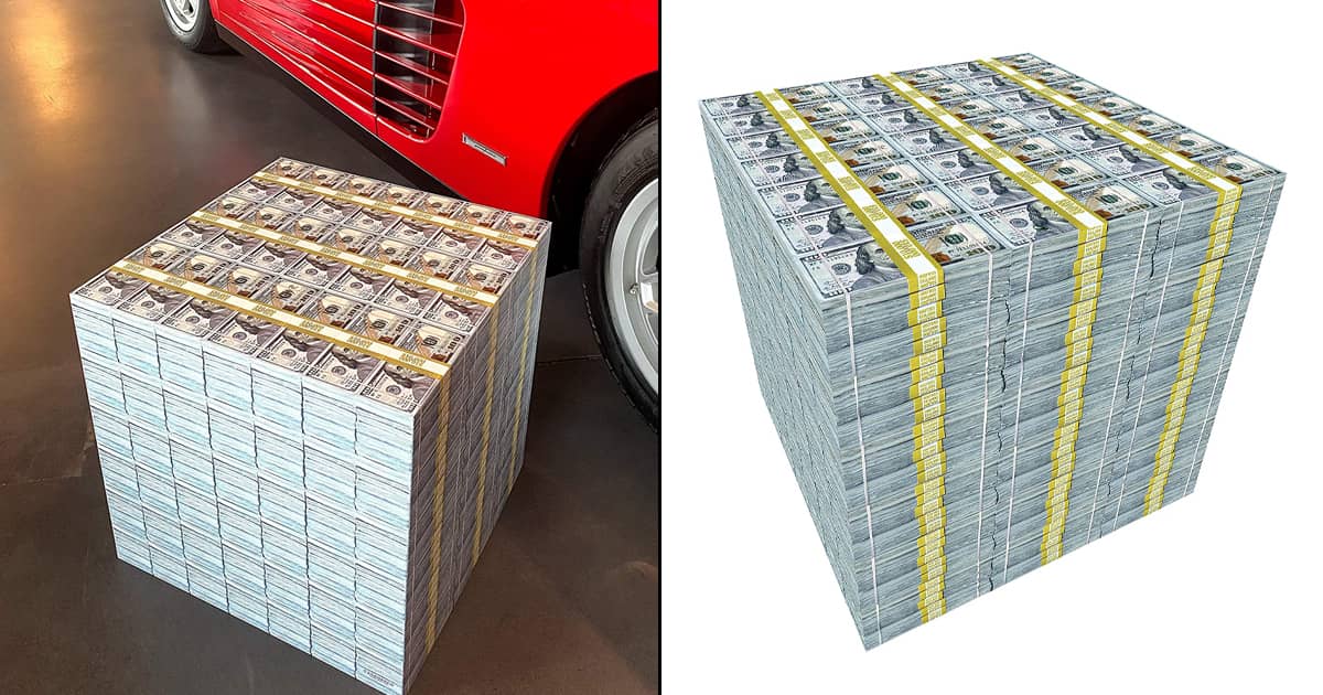 Million Dollar Pallet of Money Table | The Green Head