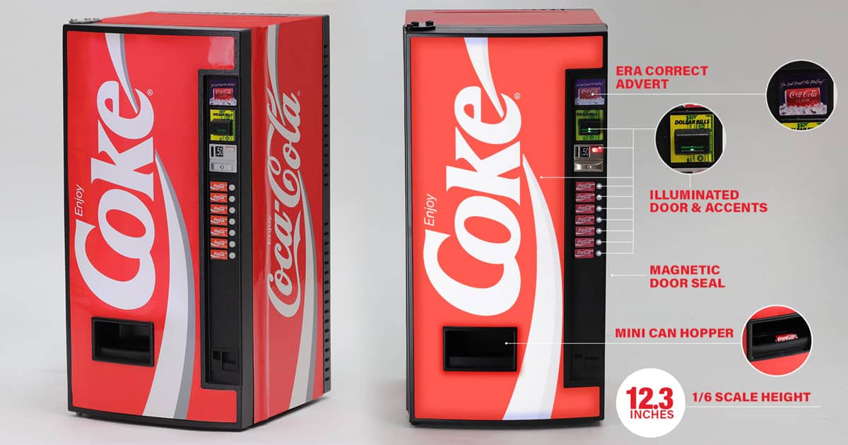 Miniature Coca-Cola Classic replica Vending Machine Mini Fridge | The ...
