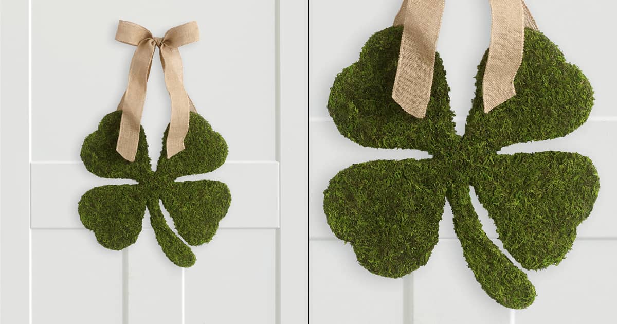Mossy Four-Leaf Clover Door Swag | The Green Head