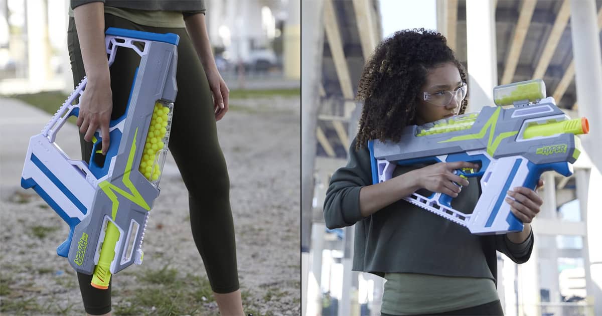 NERF Hyper Mach-100 Fully Motorized Blaster - Up to 110 FPS Velocity ...