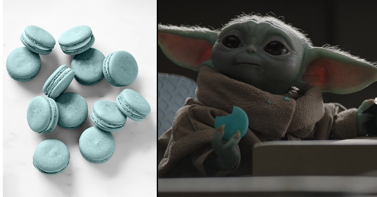 Nevarro Nummies - Grogu's Blue Macarons From Star Wars The Mandalorian ...