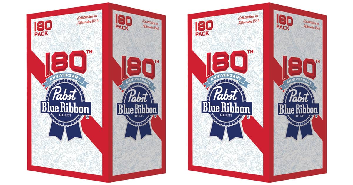 Pabst Blue Ribbon 180-Pack Anniversary Case - 180 Beers for 180 Years ...