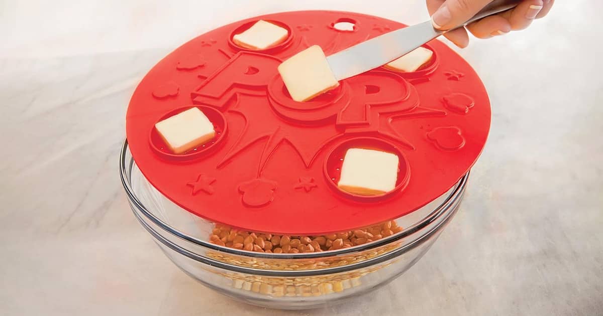 Pop Silicone Microwave Popcorn Lid | The Green Head