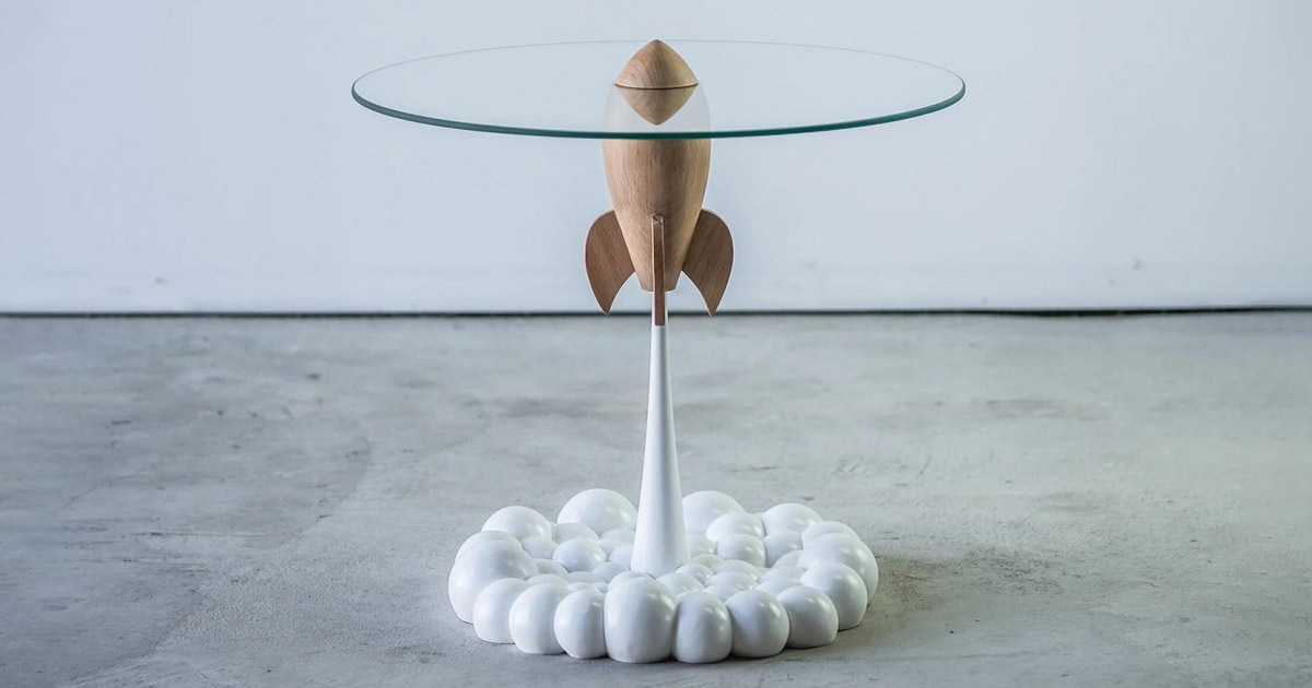 Retro Rocket Ship Table | The Green Head