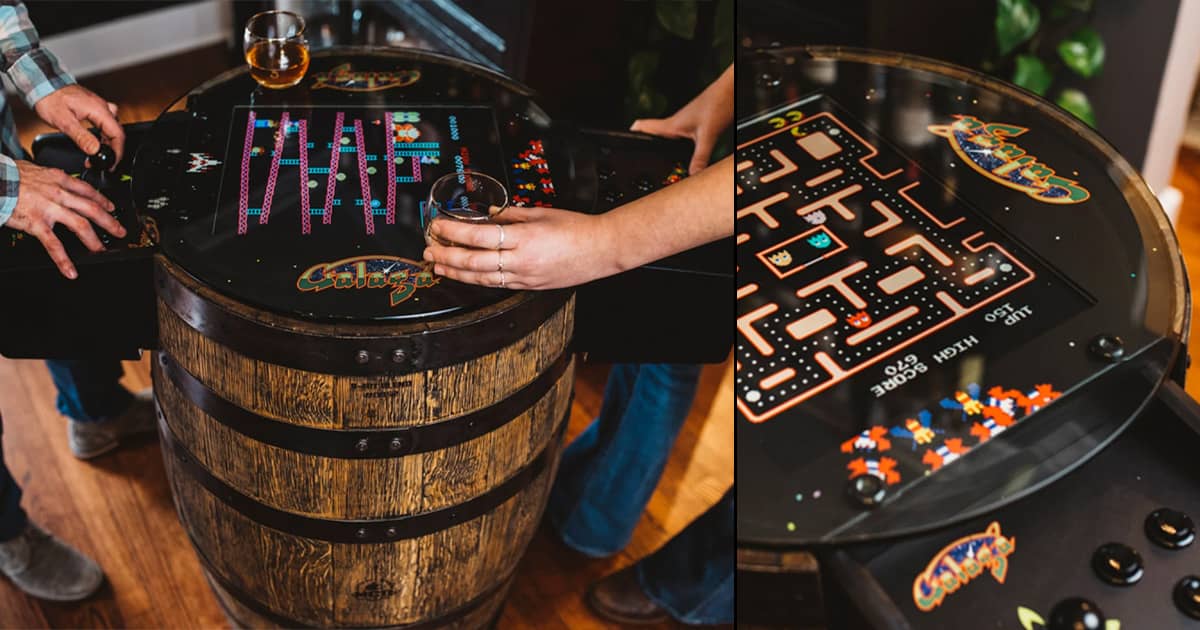 Retro Whiskey Barrel Arcade | The Green Head