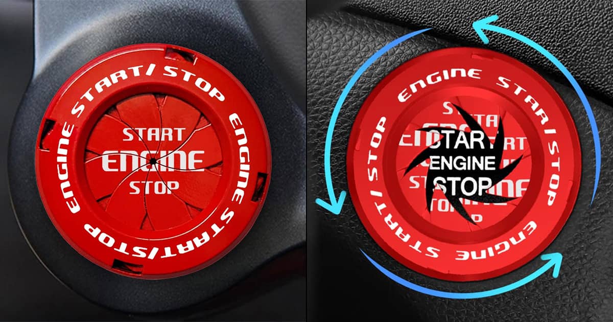 Rotary Vehicle Push Start Button Cover | The Green Head