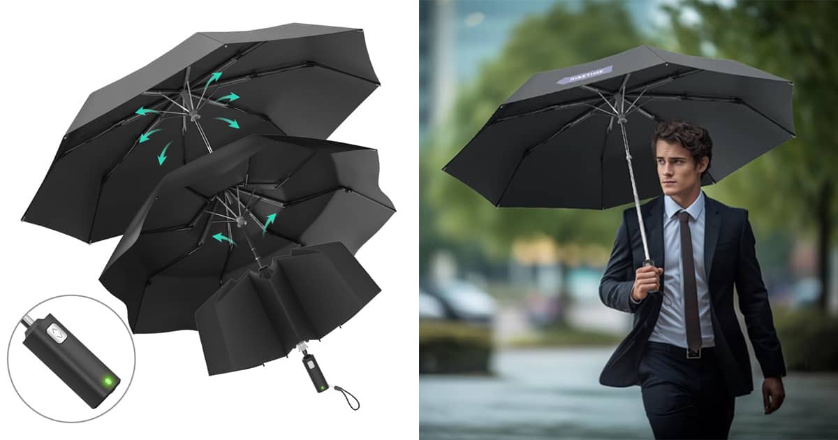 Rumbrella - Electric Folding Umbrella Opens or Closes in 2 Seconds ...