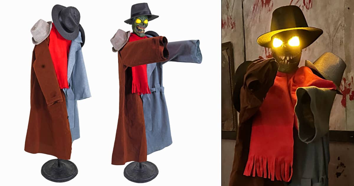 Scary Animatronic Coat Rack Monster / Prank | The Green Head