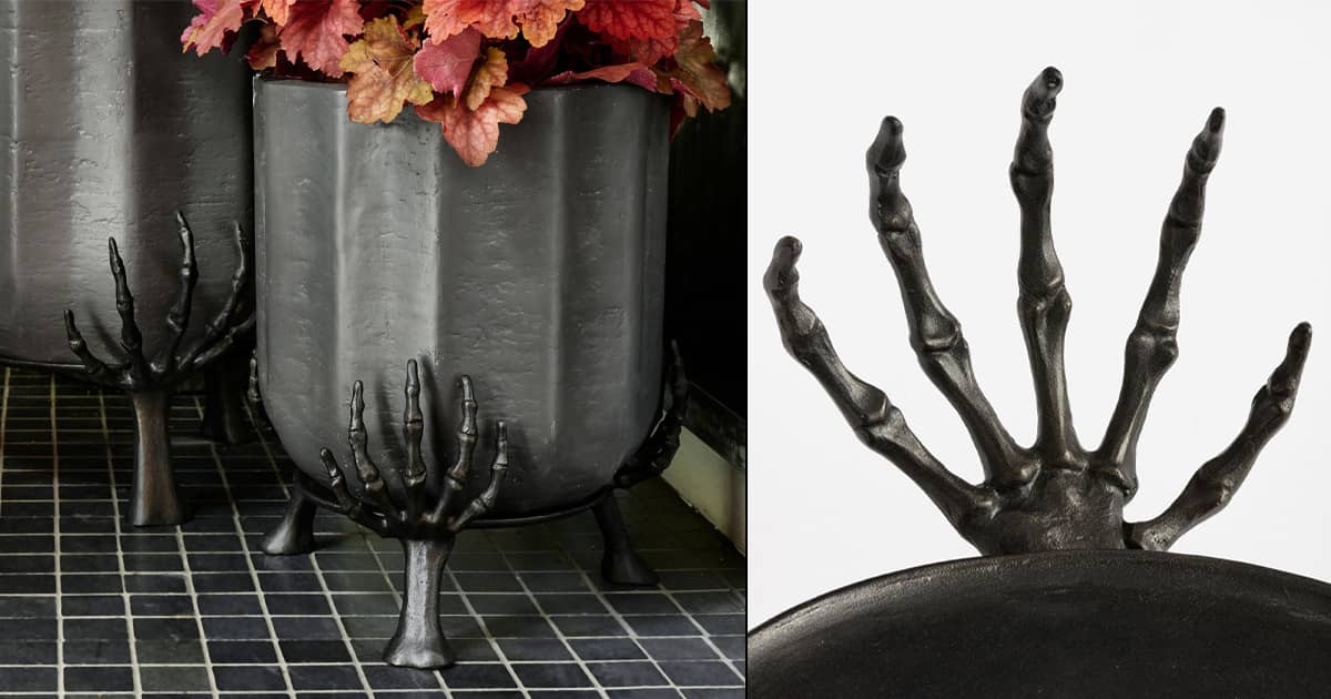 Skeleton Hands Planter Stand | The Green Head