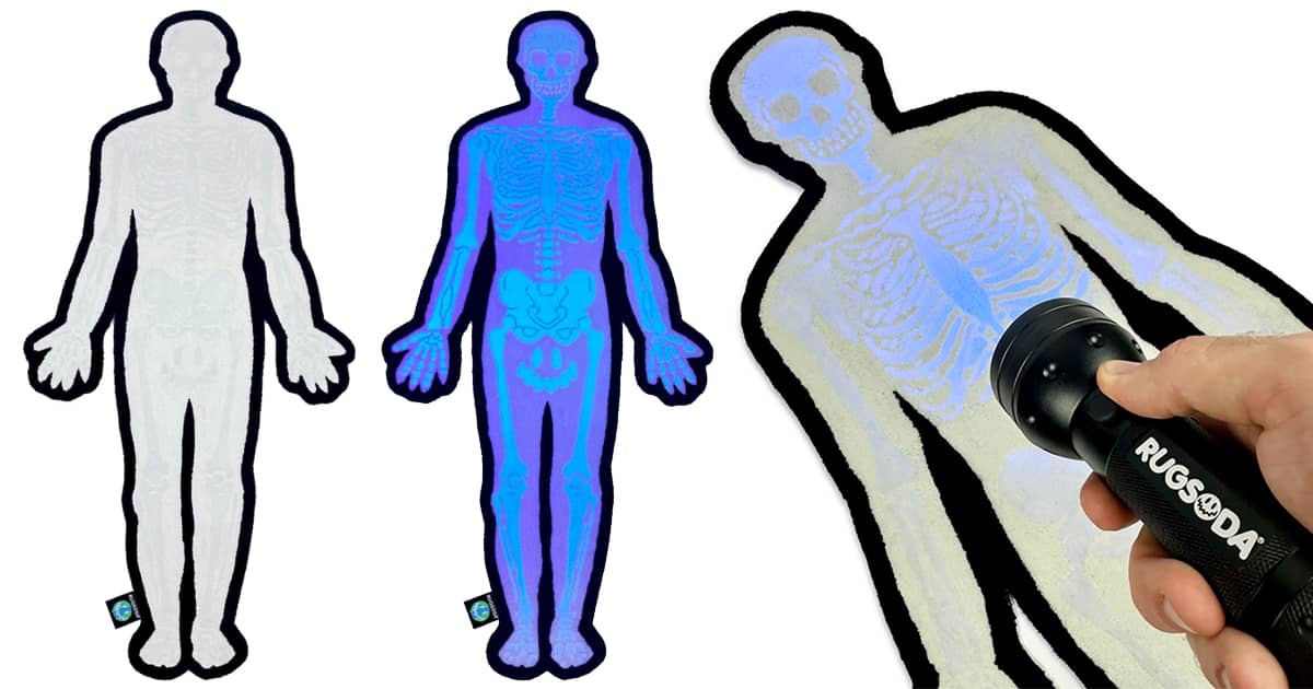 Skeleton X-Ray Rug | The Green Head