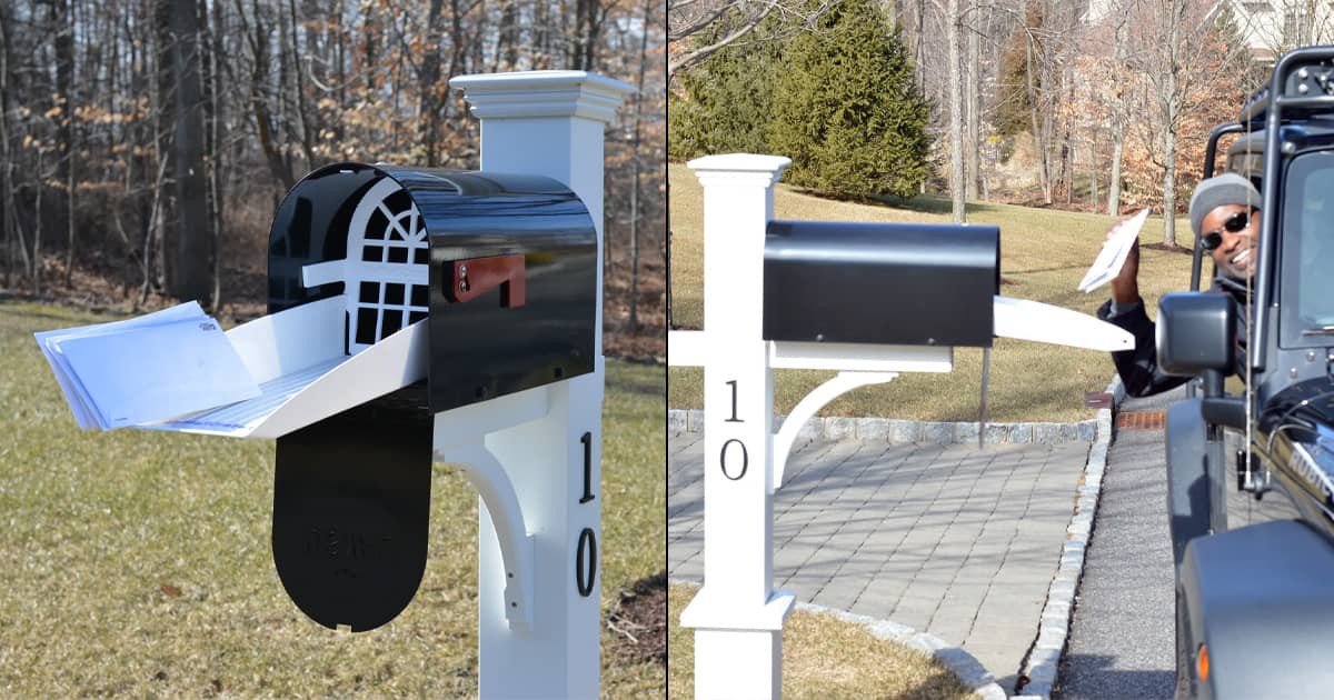 Slide-Out Mailbox Tray - Access Mail Without Reaching / Keeps Mail Dry ...