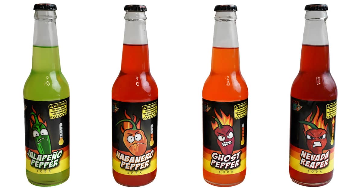 Spicy Hot Pepper Sodas - Jalapeno, Habanero, Ghost, and Nevada Reaper ...