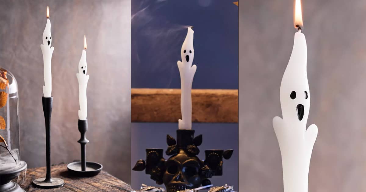 Spooky Ghost Taper Candles | The Green Head