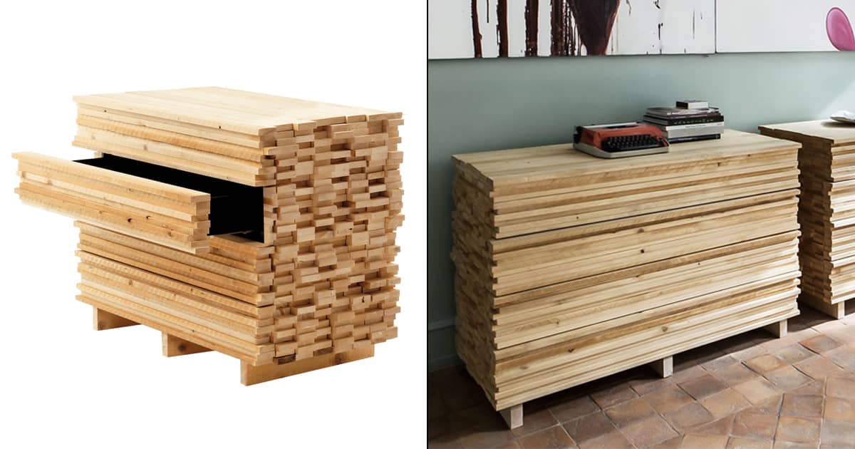 Stack of Pine Wood Boards / Chest of Drawers | The Green Head