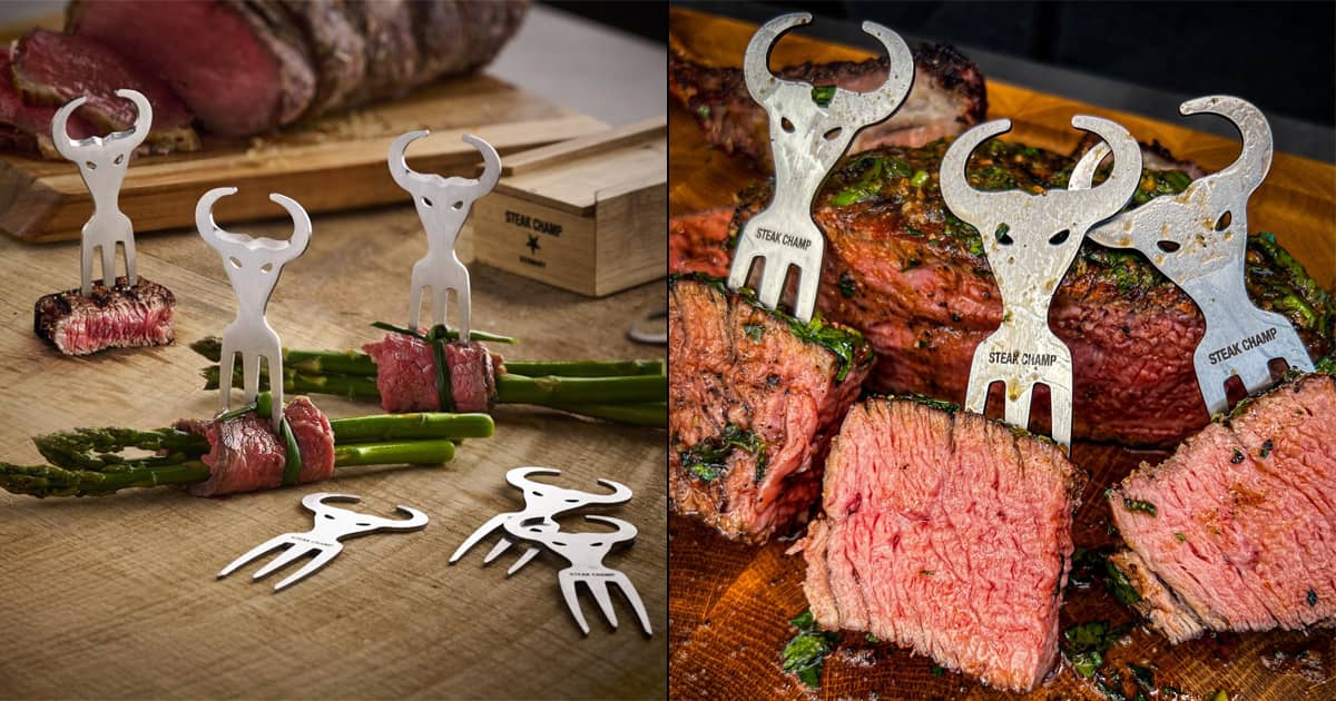 Steak Champ Mini Bull Forks | The Green Head
