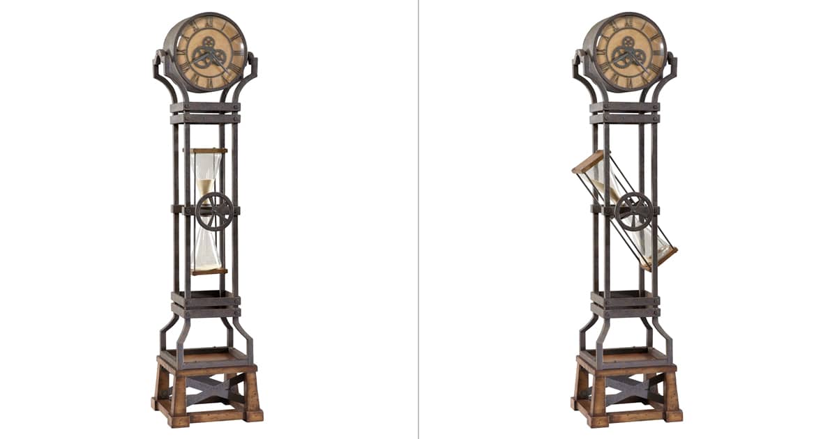 Glass Grandfather Clock