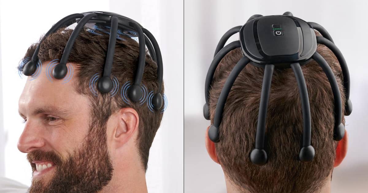 Stress-Relieving Full Head Massager | The Green Head