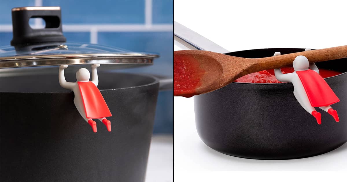 Superhero Pot Lid Steam Releaser and Spoon Holder | The Green Head