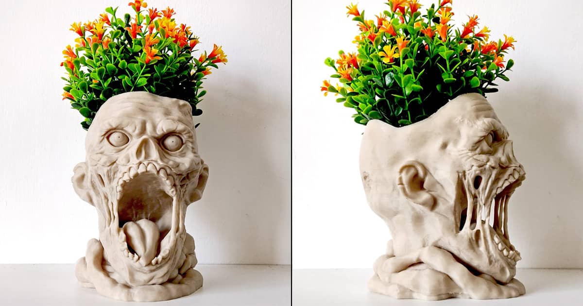 Terrifying Zombie Head Planter | The Green Head