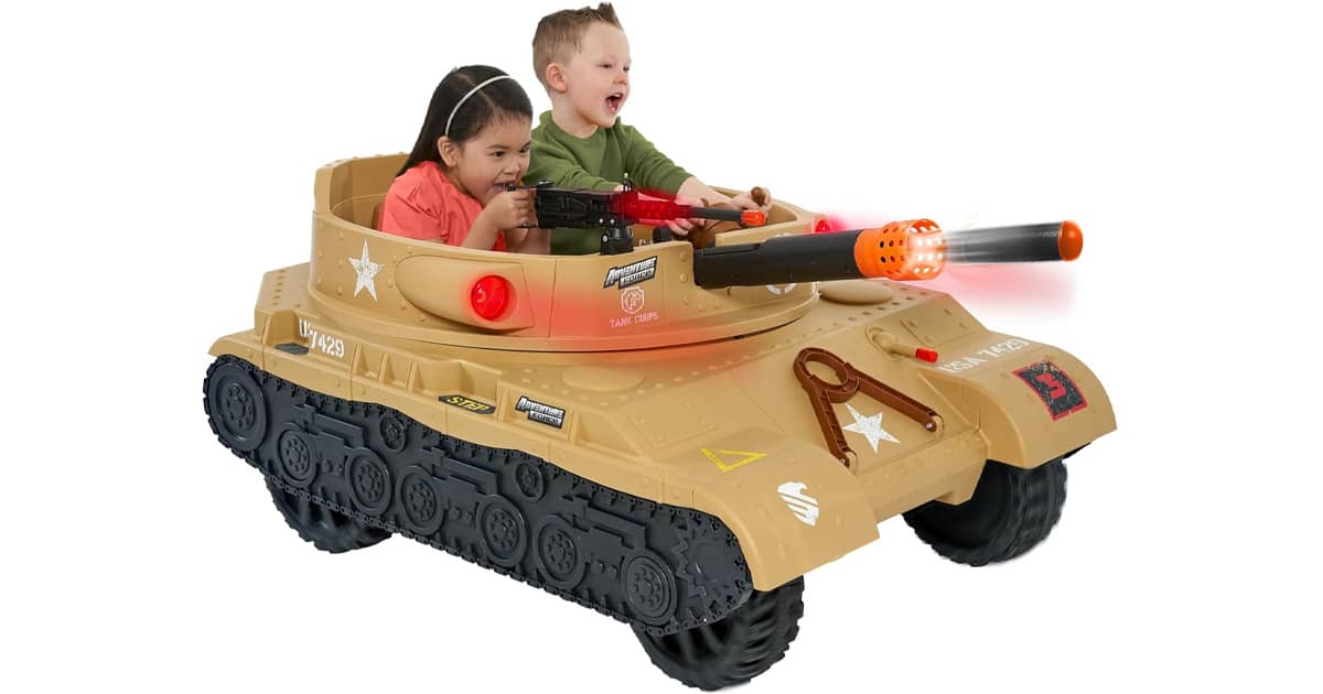 Thunder Tank Ride-On Toy - Working Cannon and Rotating Turret! | The ...