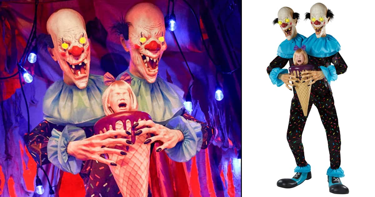 Two Scoops - Terrifying Animatronic Two-Headed Clown Monster | The Green Head