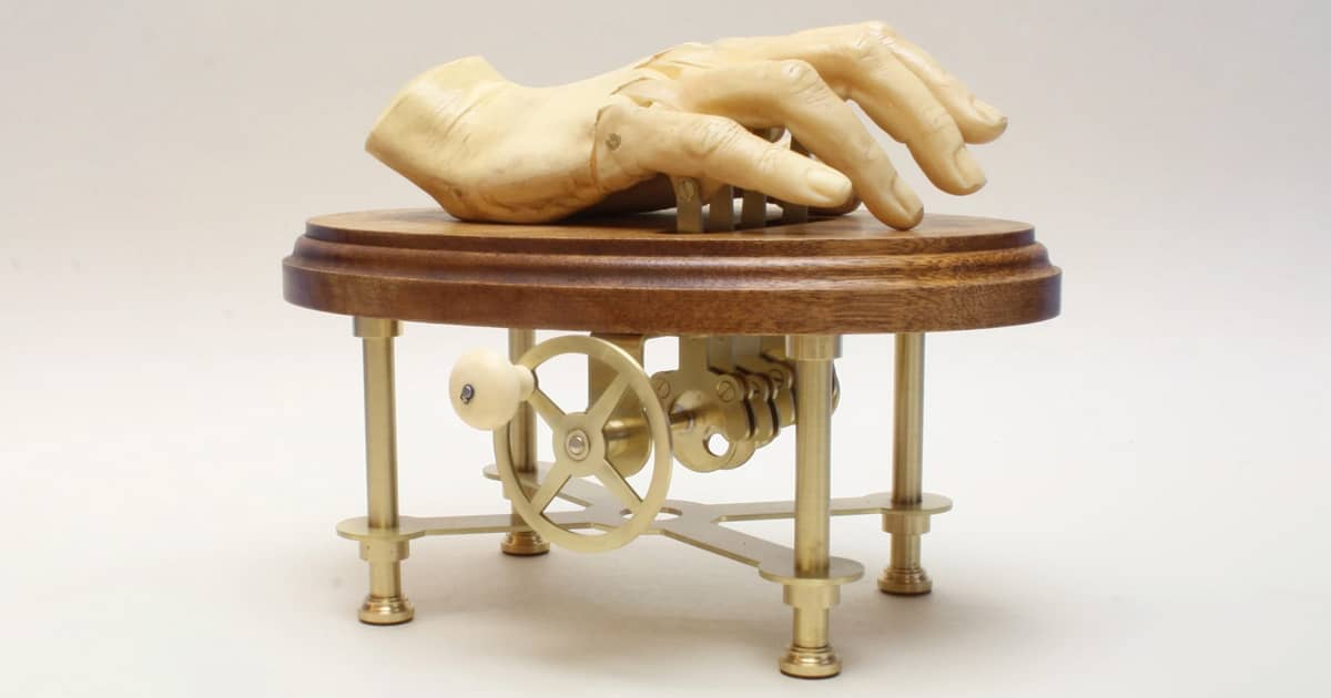 Waiting Hand Automaton - Hand-Operated Kinetic Sculpture | The Green Head