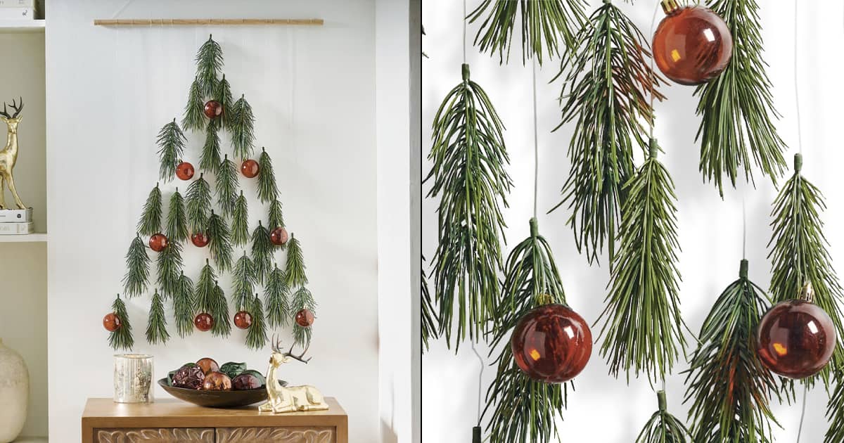 Wall-Hanging Pine Stem Christmas Tree | The Green Head