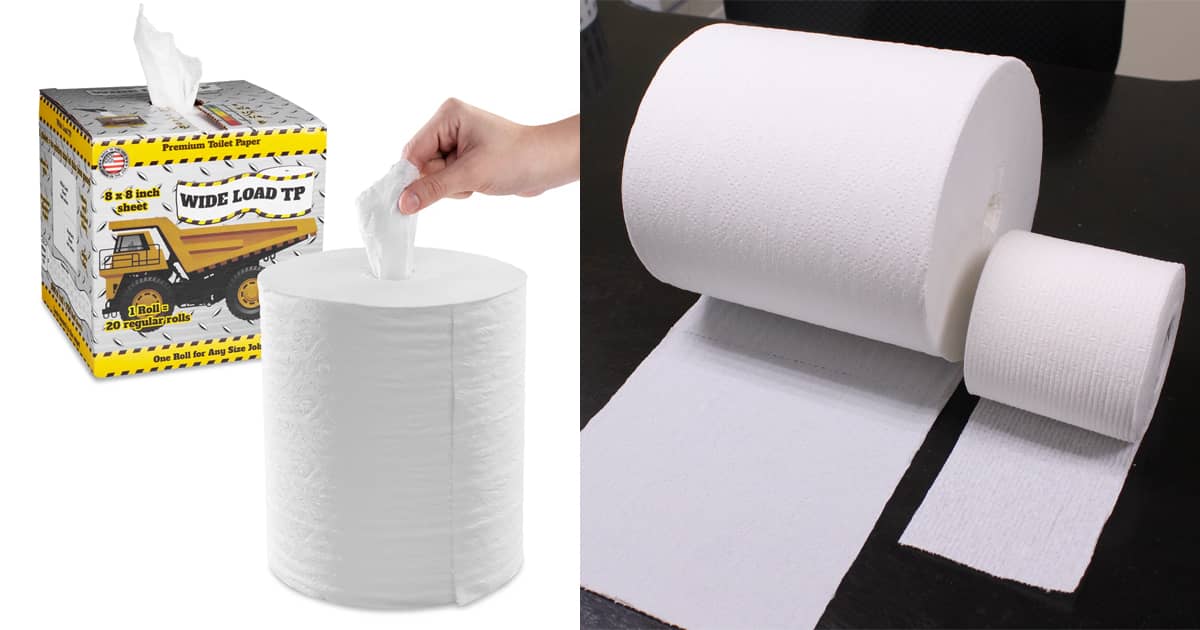 Wide Load Toilet Paper - 1 Roll Equals 20 Regular Rolls | The Green Head