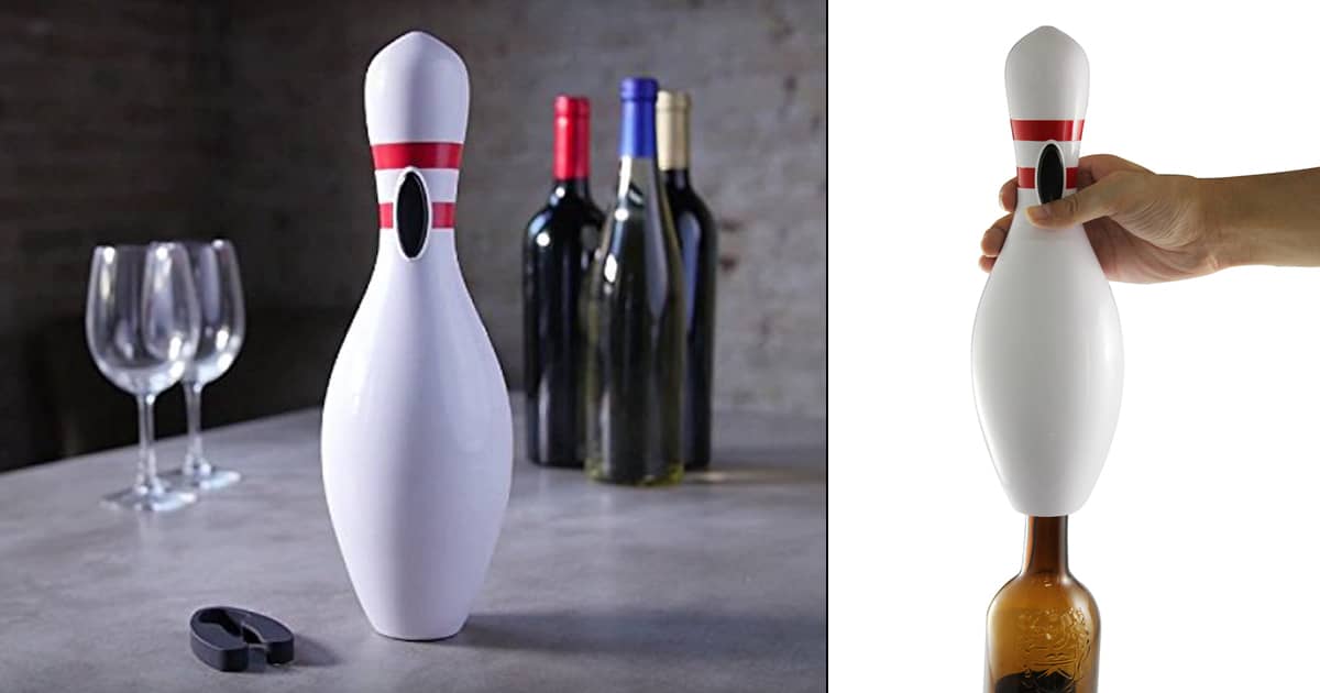 WineOvation Bowling Pin Electric Wine Bottle Opener | The Green Head