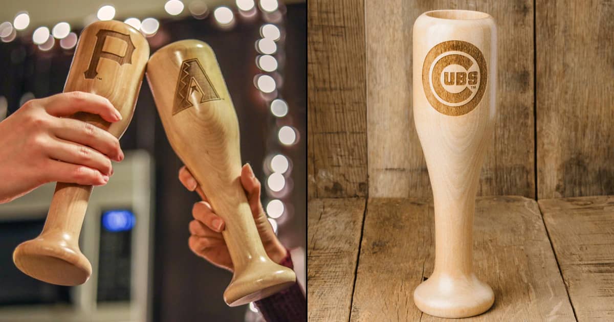 Wooden Baseball Bat Wine Mugs | The Green Head