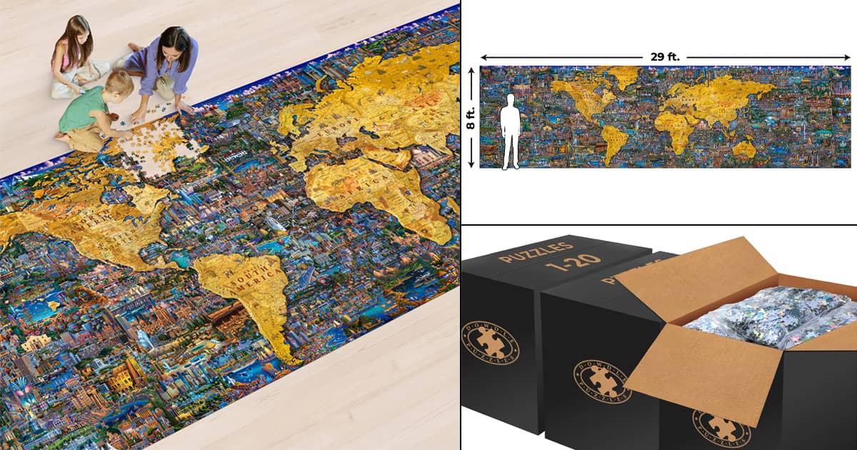 The World's Largest Jigsaw Puzzle - 60,000 Pieces / 29 Feet x 8 Feet ...