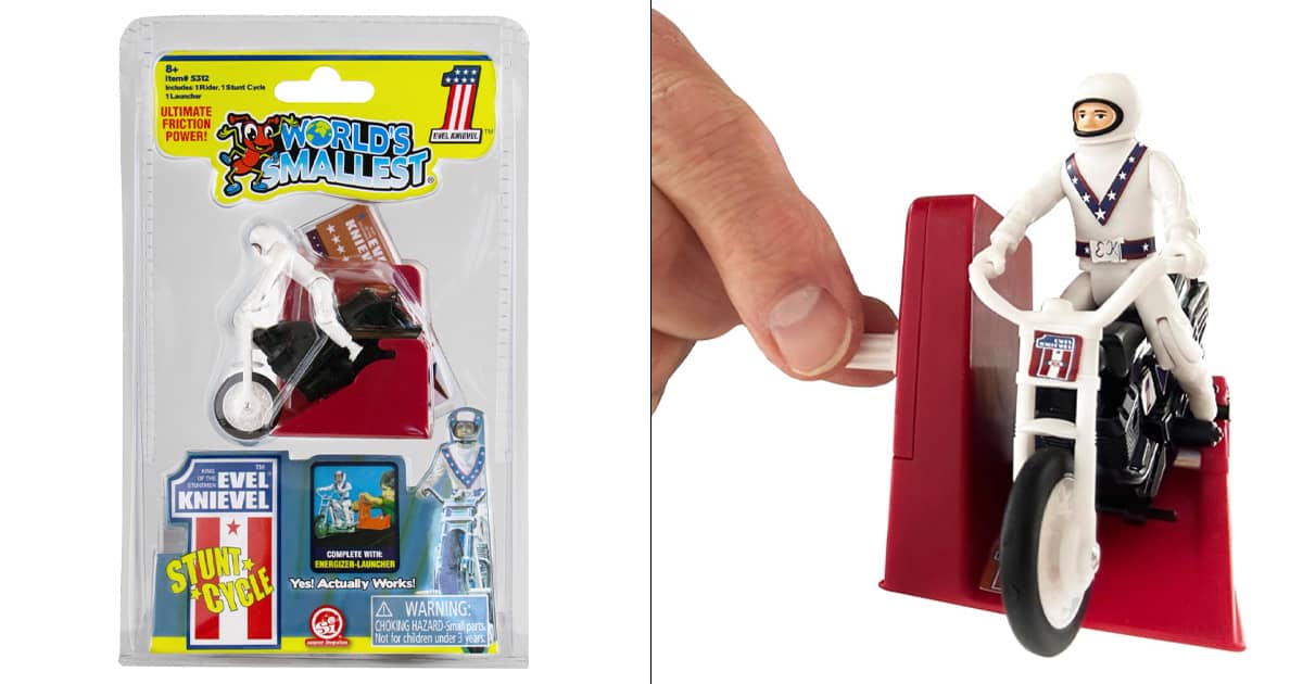 World's Smallest Evel Knievel Stunt Cycle and Energizer Launcher | The ...