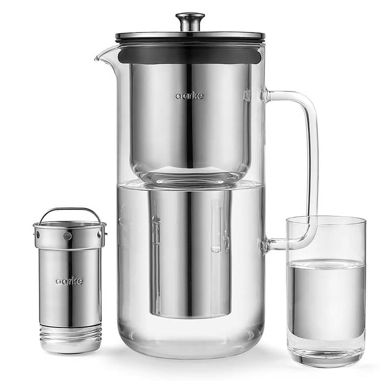 Aarke Purifier - Glass and Stainless Steel Water Filter Pitcher | The ...