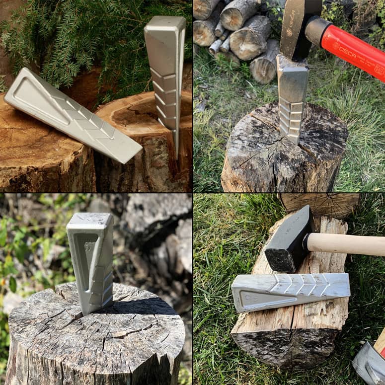 Aluminum Firewood Splitting Wedge | The Green Head