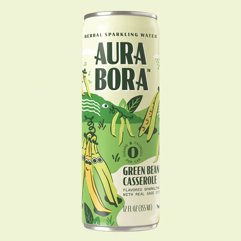 Aura Bora Green Bean Casserole Flavored Sparkling Water | The Green Head