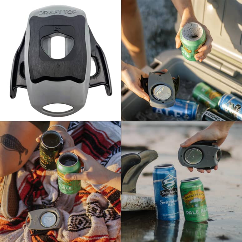 Draft Top LIFT - Smooth Edge Beer Can Top Remover | The Green Head