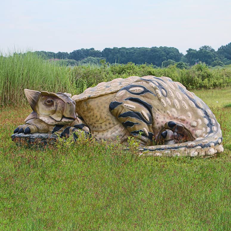 Giant Resting Ankylosaurus Dinosaur Statue | The Green Head