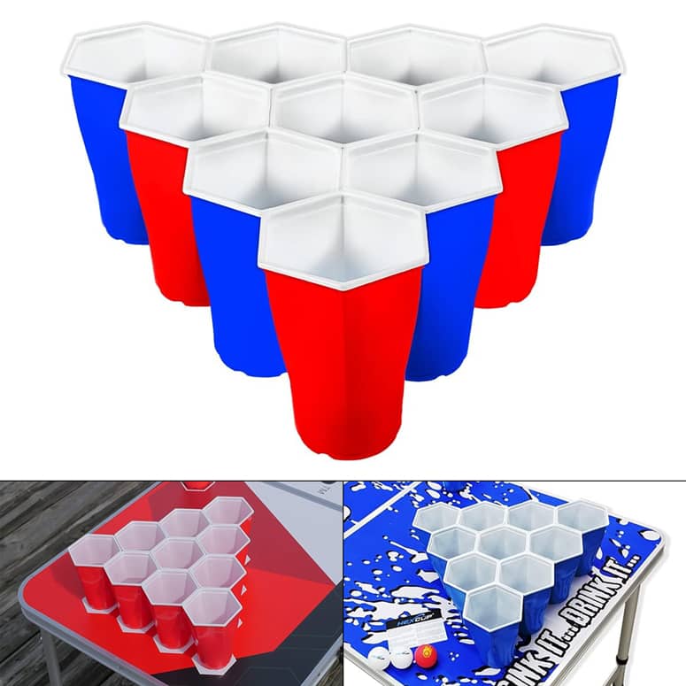 HEXCUP - Reusable Hexagonal Beer Pong Cup Set | The Green Head