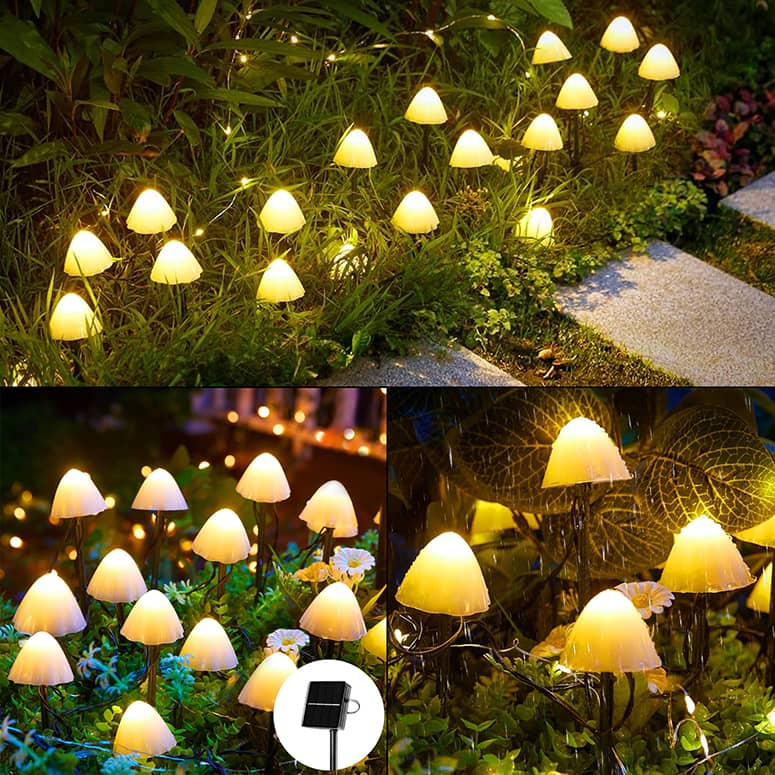 Illuminated Mushroom Solar Path Lights | The Green Head