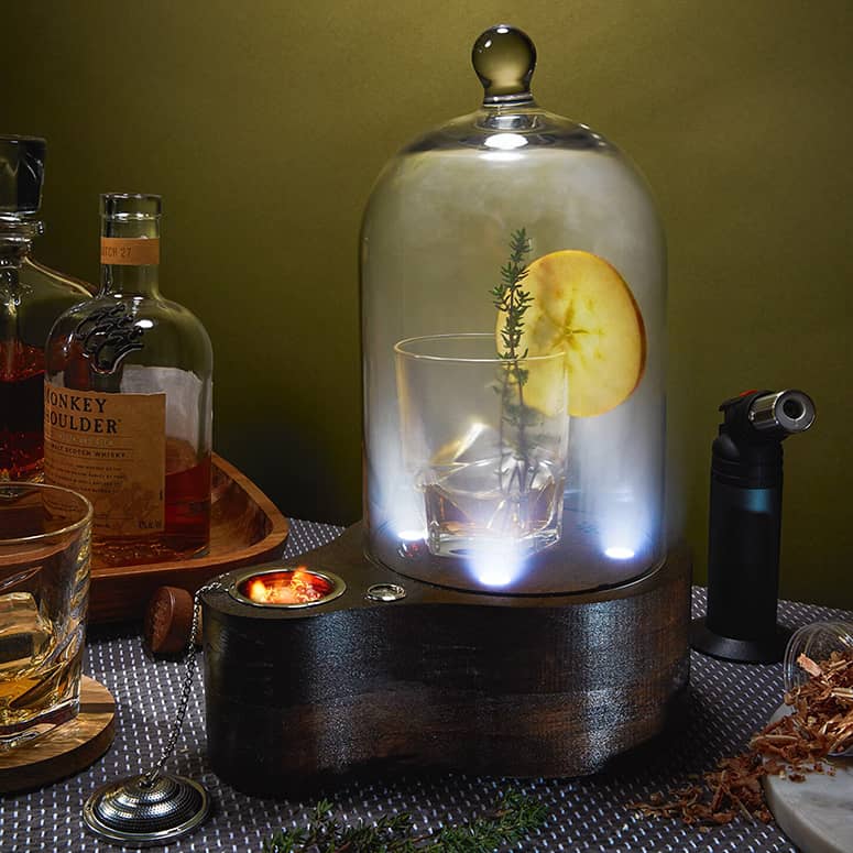 Illuminated Portable Whiskey Cocktail Smoker / Infuser | The Green Head